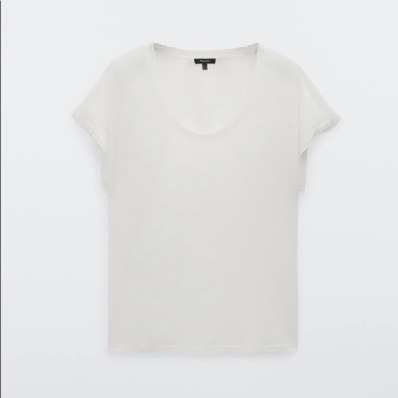 Massimo Dutti | Tops | Massimo Dutti Off White Tshirt | Poshmark